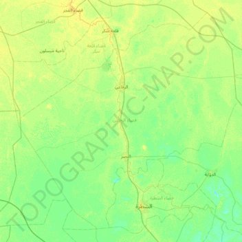 Topografische kaart Al-Rifa'i District, hoogte, reliëf