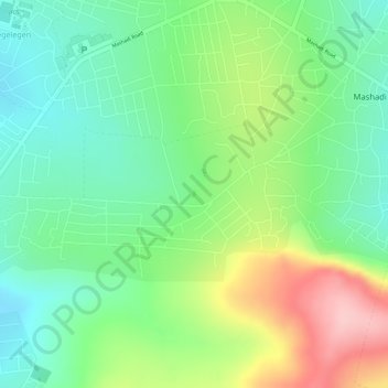 Topografische kaart Jane Furse Memorial Lake, hoogte, reliëf